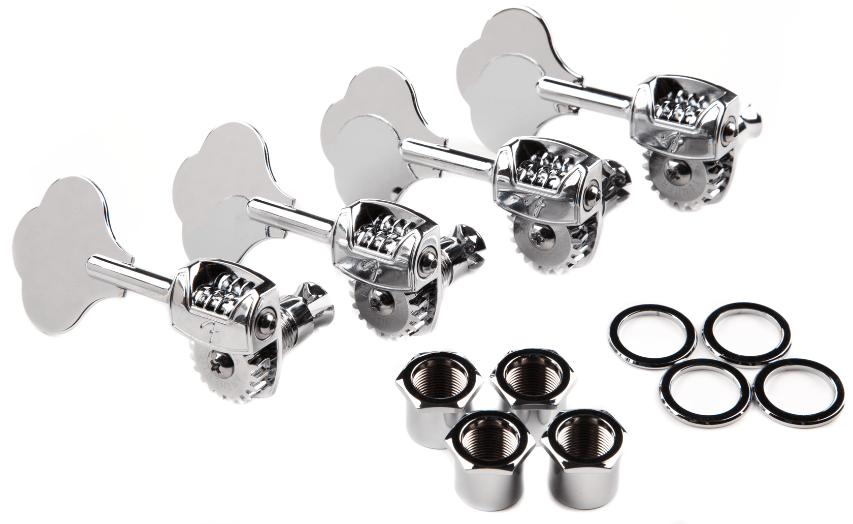 Deluxe "F" Stamp Bass Tuning Machine Set - Left-Handed – Fender