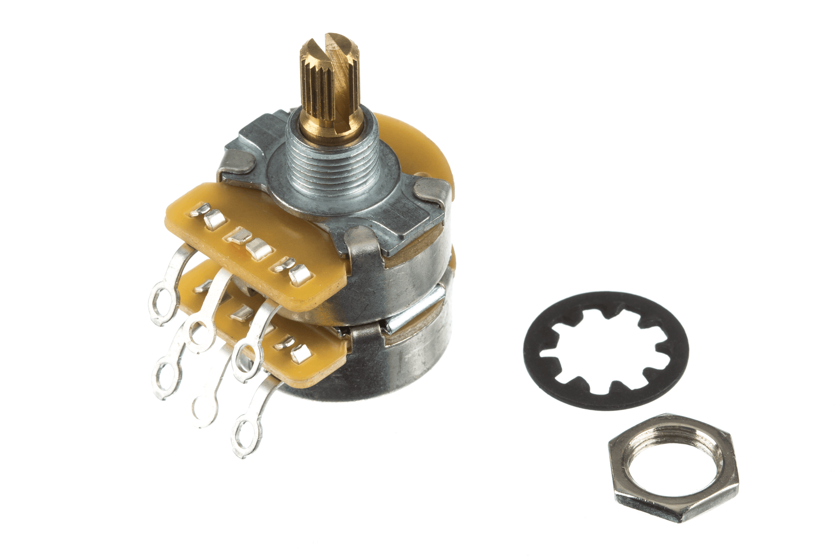 Dual 500K/250K Split Shaft Potentiometer – Fender