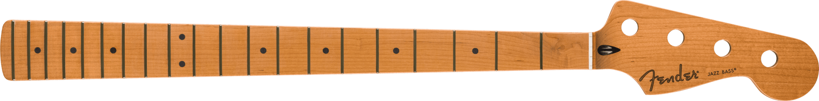 Satin Roasted Maple Jazz Bass® Neck, 20 Jumbo Frets, 12", Maple, Flat ...