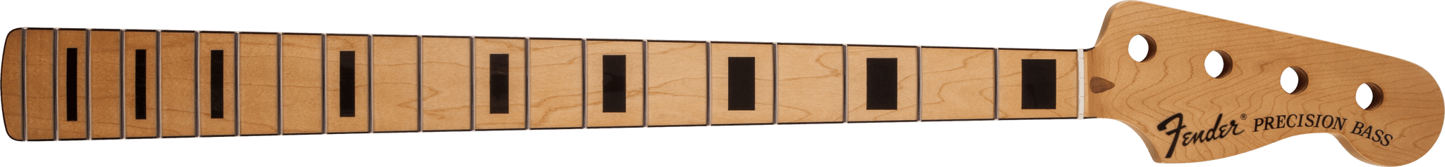 Precision Bass® Neck, 20 Medium Jumbo Frets, Block Inlay - Maple – Fender